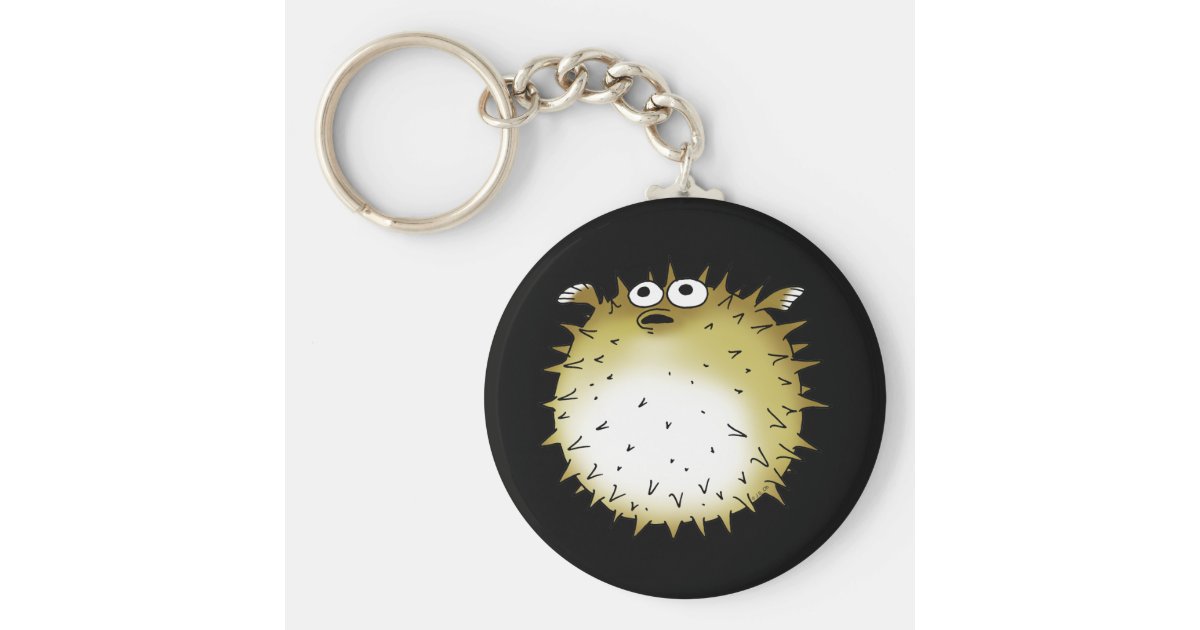 funny puffer fish keychain | Zazzle.com