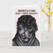 Funny Pug Congratulations Beauty School Graduate Card | Zazzle