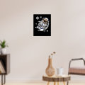 Funny Pug Dog Space Astronaut Cosmic Pet Poster | Zazzle
