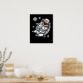 Funny Pug Dog Space Astronaut Cosmic Pet Poster | Zazzle