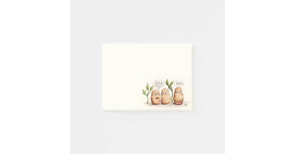 Funny Pun Potatoes Post-it Notes | Zazzle