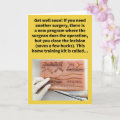 Funny Pun Suture Self Get Well Encouragement Card | Zazzle