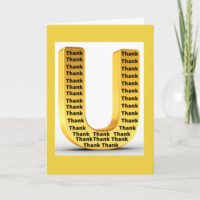 Funny Pun Thank U Card | Zazzle