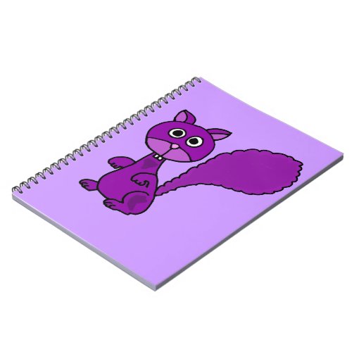 Funny Purple Squirrel Cartoon Notebook | Zazzle