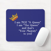 Funny Queen Mouse Pad - Navy | Zazzle
