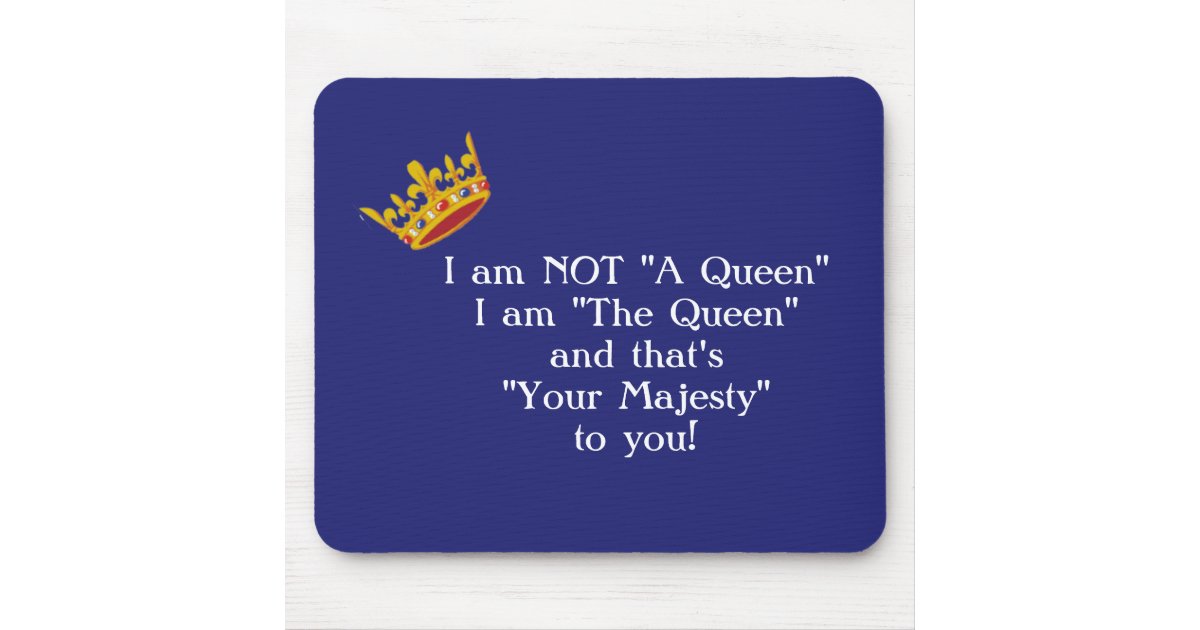 Funny Queen Mouse Pad - Navy | Zazzle