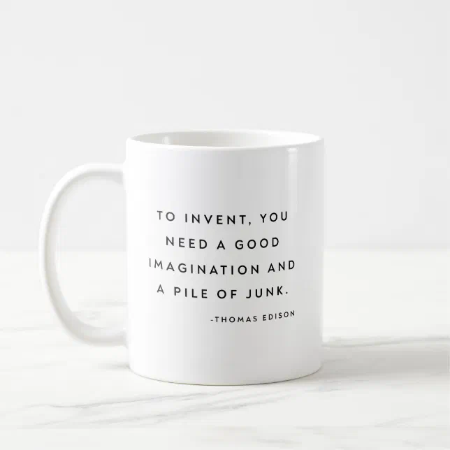 Funny Quote Inventor Engineer Minimalist Aesthetic Coffee Mug | Zazzle