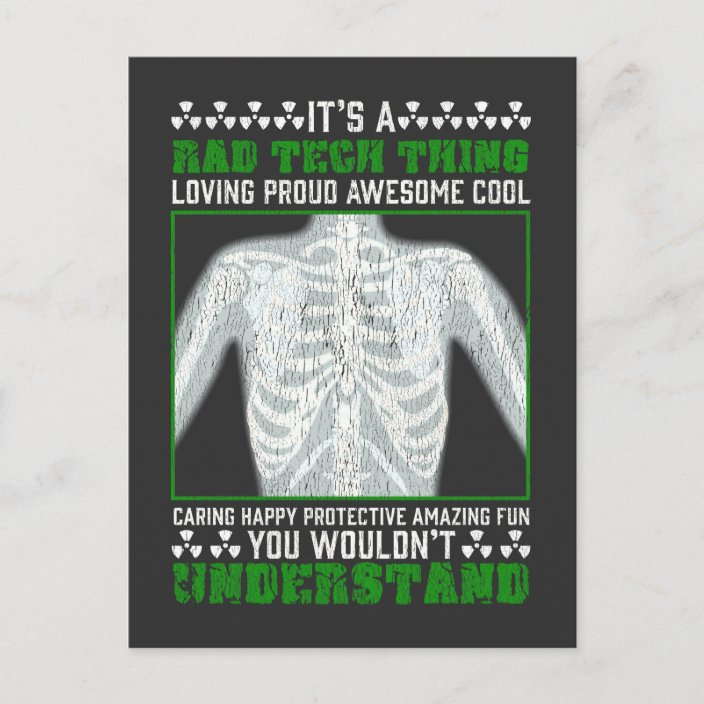 Funny Rad Tech Joke X-ray Radiologic Humor Postcard | Zazzle.com