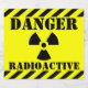 Funny RADIOACTIVE Symbol Warning Label Halloween | Zazzle