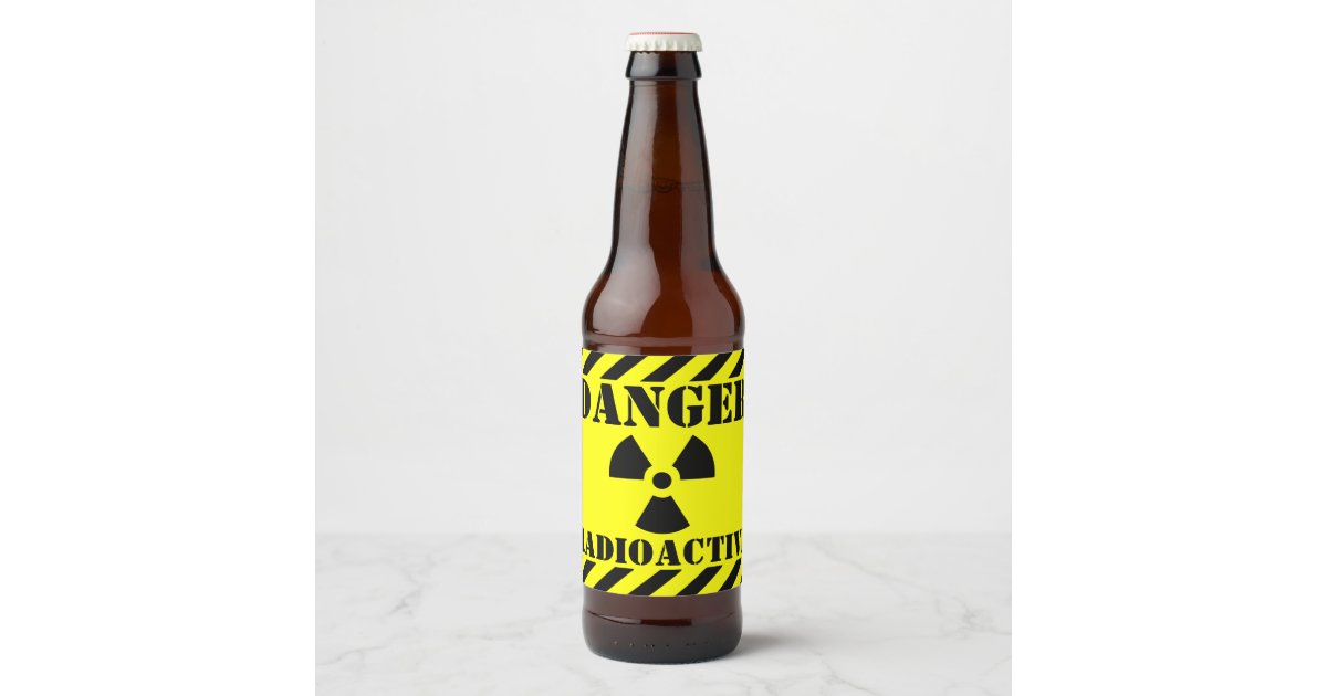 Funny RADIOACTIVE Symbol Warning Label Halloween | Zazzle