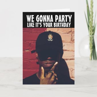 FUNNY RAP RAPPER BIRTHDAY CARD | Zazzle