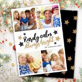 Funny Rarely Calm Always Bright Photo Star Holiday Card | Zazzle