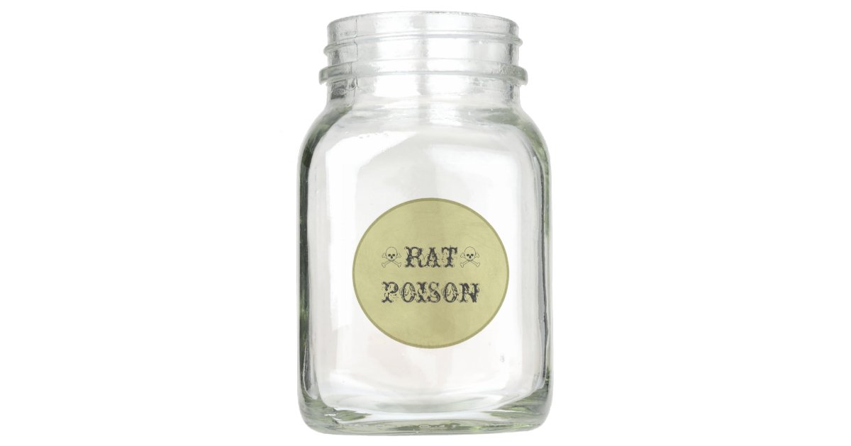 Funny Rat Poison Mason Jar | Zazzle