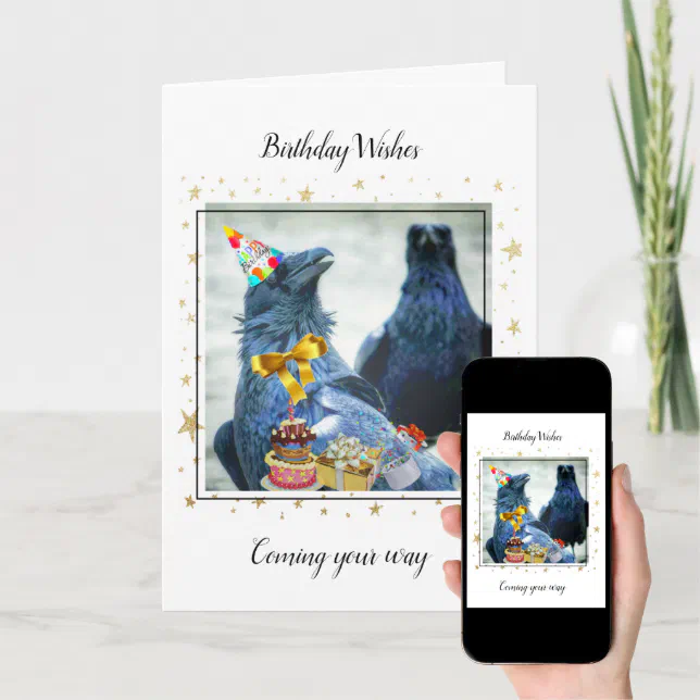 Funny Raven Birthday Card | Zazzle