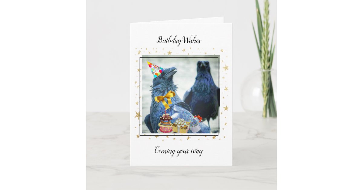 Funny Raven Birthday Card | Zazzle