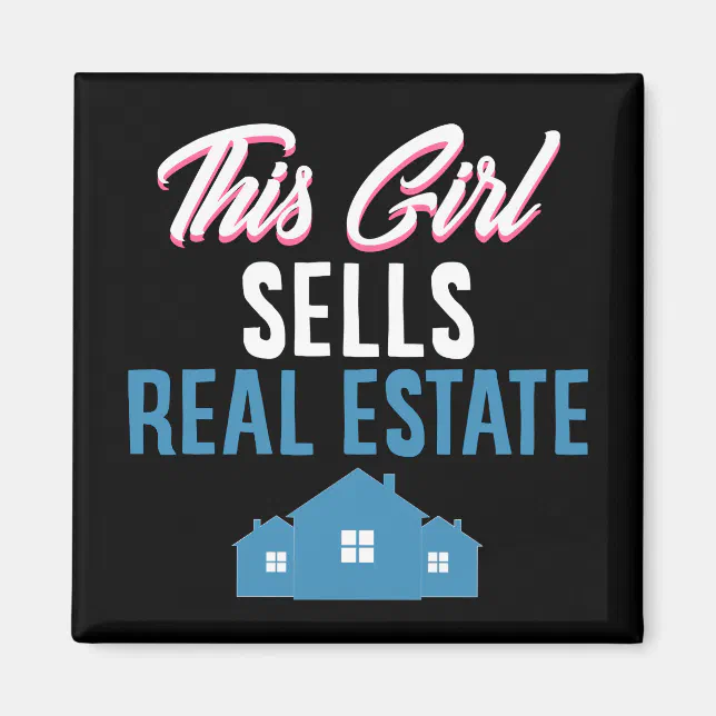 Funny Real Estate Agent Broker Realtor Cute House Magnet | Zazzle
