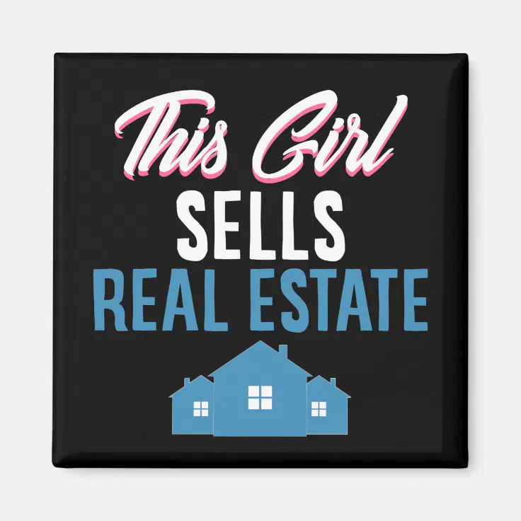 Funny Real Estate Agent Broker Realtor Cute House Magnet | Zazzle