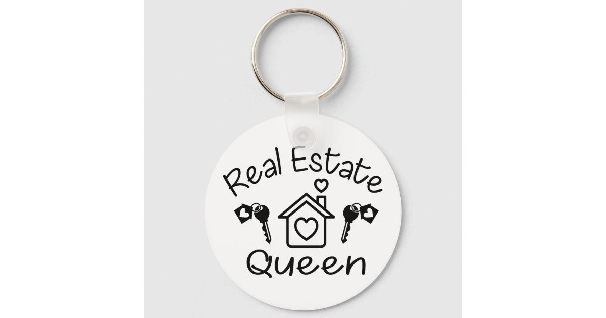 Funny Real Estate Agent Home Broker Cute Realtor Keychain | Zazzle