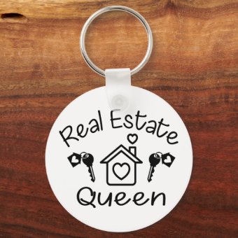 Funny Real Estate Agent Home Broker Cute Realtor Keychain | Zazzle