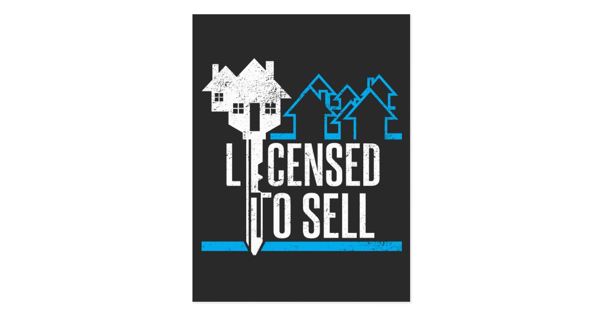 Funny Realtor Licensed to Sell Real Estate Agent Postcard | Zazzle.com Funny Realtor Licensed to Sell Real Estate Agent Postcard | Zazzle.com