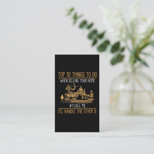 Funny Realtors House Seller Real Estate Agent Business Card | Zazzle
