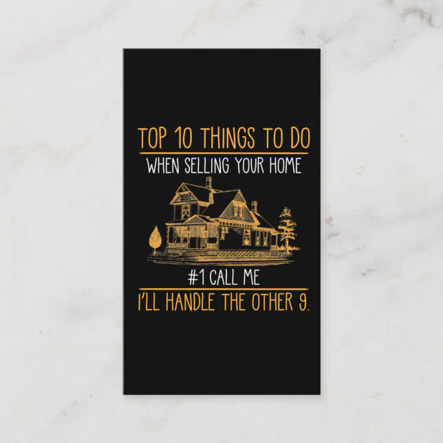 Funny Realtors House Seller Real Estate Agent Business Card | Zazzle