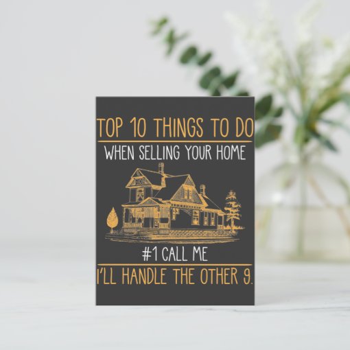 Funny Realtors House Seller Real Estate Agent Postcard | Zazzle
