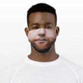 Funny Red Beard Moustache Men Hair Adult Cloth Face Mask | Zazzle