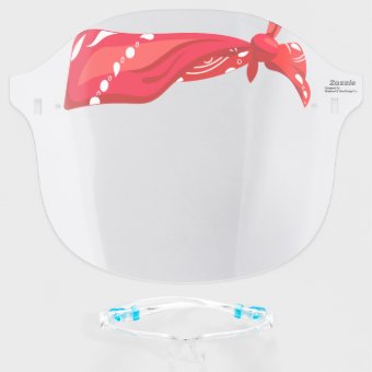 Funny Red Printed Bandana Face Shield | Zazzle