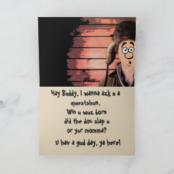 Funny Redneck Cartoon birthday Card | Zazzle