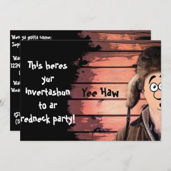 Funny Redneck Party Theme Invitation | Zazzle
