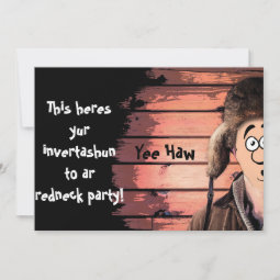Funny Redneck Party Theme Invitation | Zazzle