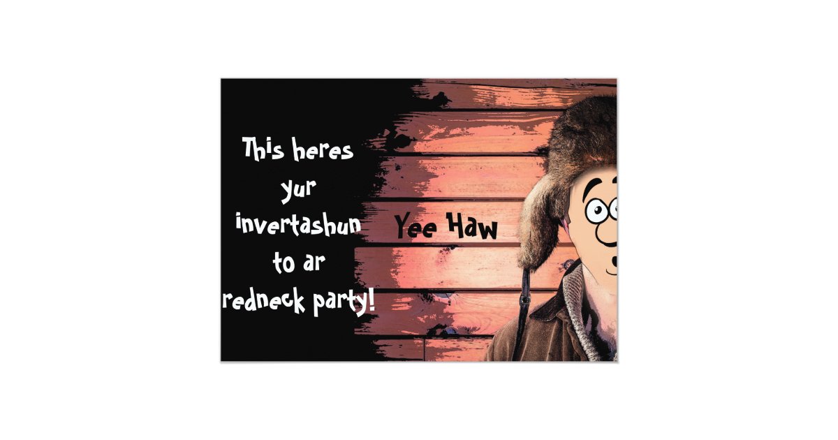 Funny Redneck Party Theme Invitation | Zazzle.com
