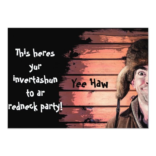 Funny Redneck Party Theme Invitation | Zazzle.com