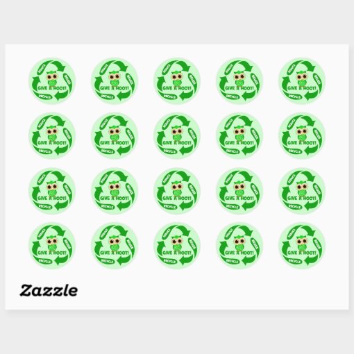 funny reduce reuse recycle classic round sticker | Zazzle