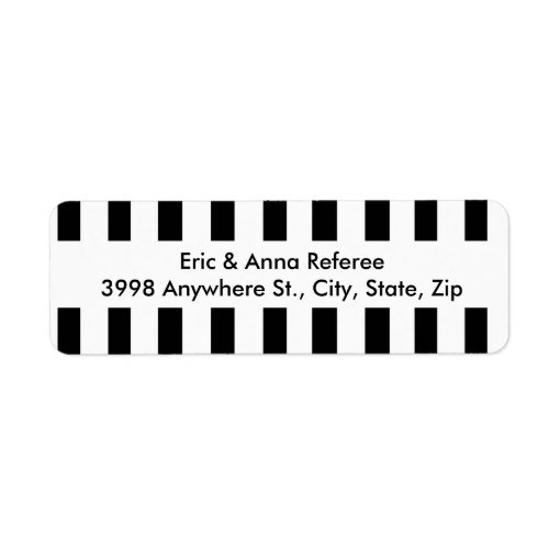 Funny Referee Black and White Pattern Address Label | Zazzle