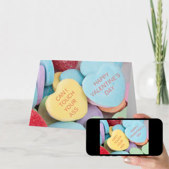 Funny Rejected Candy Hearts Valentine's Day Card | Zazzle