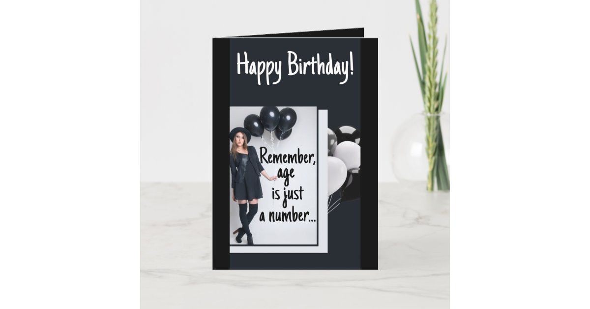 funny remember Age is Just a Number Thank You Card | Zazzle