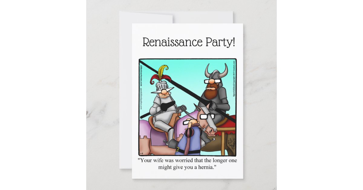 Funny Renaissance Party Invitations | Zazzle