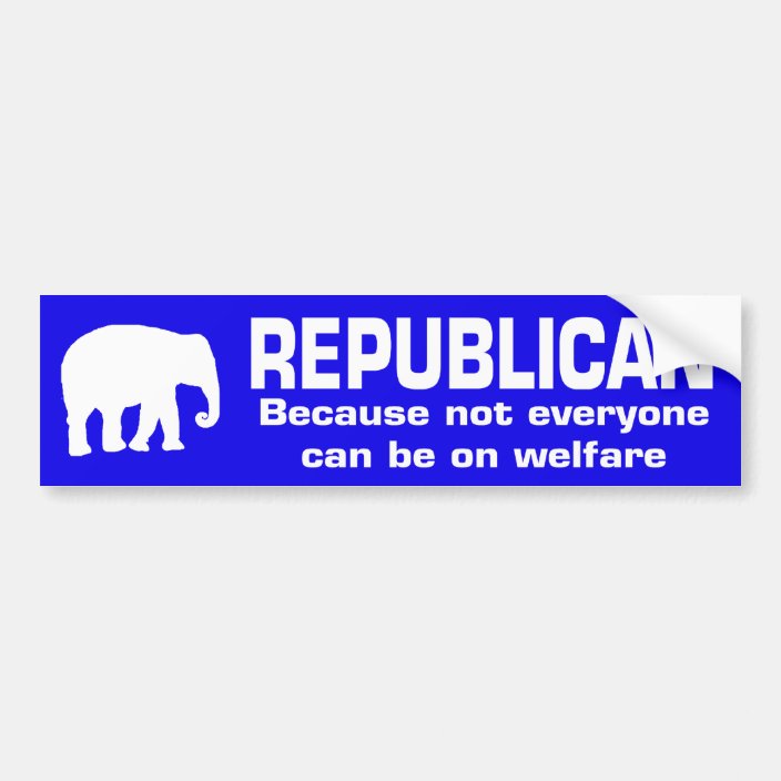 Funny Republican Bumper Sticker | Zazzle.com