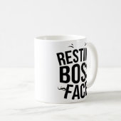 Funny Resting Boss Face Coffee Mug Manager Leader | Zazzle