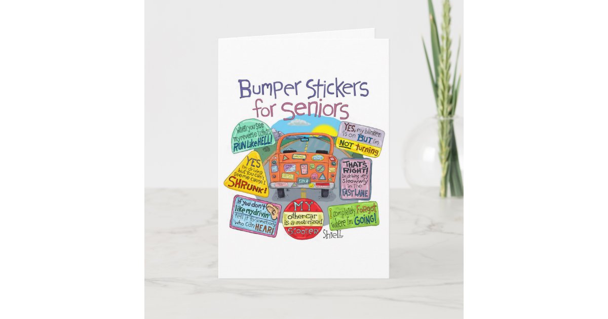 Funny Retirement Card - Bumper Stickers | Zazzle