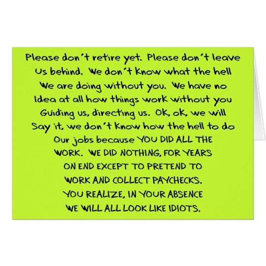 Funny Retirement Cards | Zazzle.com