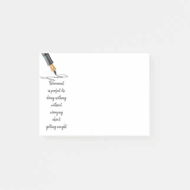 Funny Retirement Doing Nothing Not getting caught Post-it Notes | Zazzle