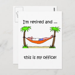 Funny retirement humor postcard | Zazzle