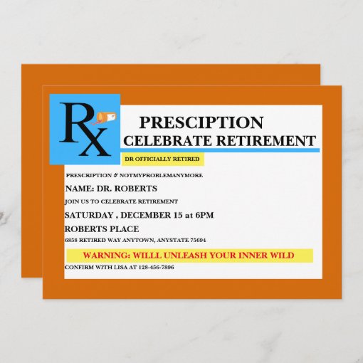 Funny Retirement Invitation | Any Celebration | Zazzle