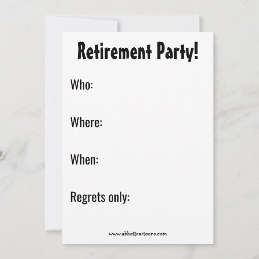 Funny Retirement Party Invitations | Zazzle