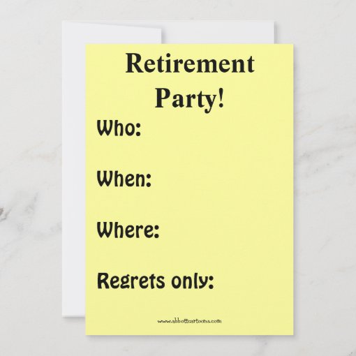 Funny Retirement Party Invitations "Spectickles" | Zazzle