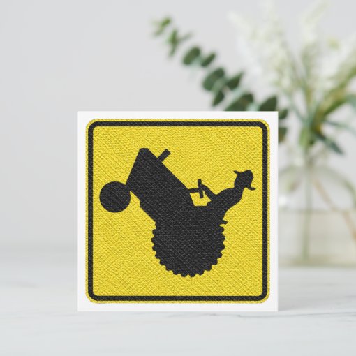 Funny Retirement Party Old Farmer on Tractor Sign Invitation | Zazzle