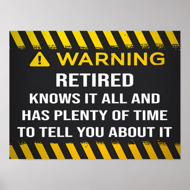 Funny Retirement Poster | Zazzle